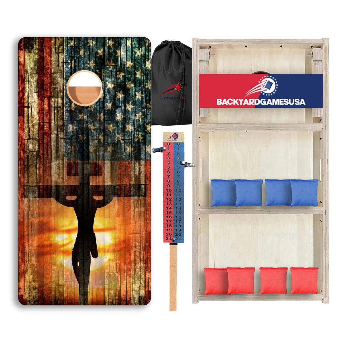 Cross Flag Professional Cornhole Boards — CornholeBags.com
