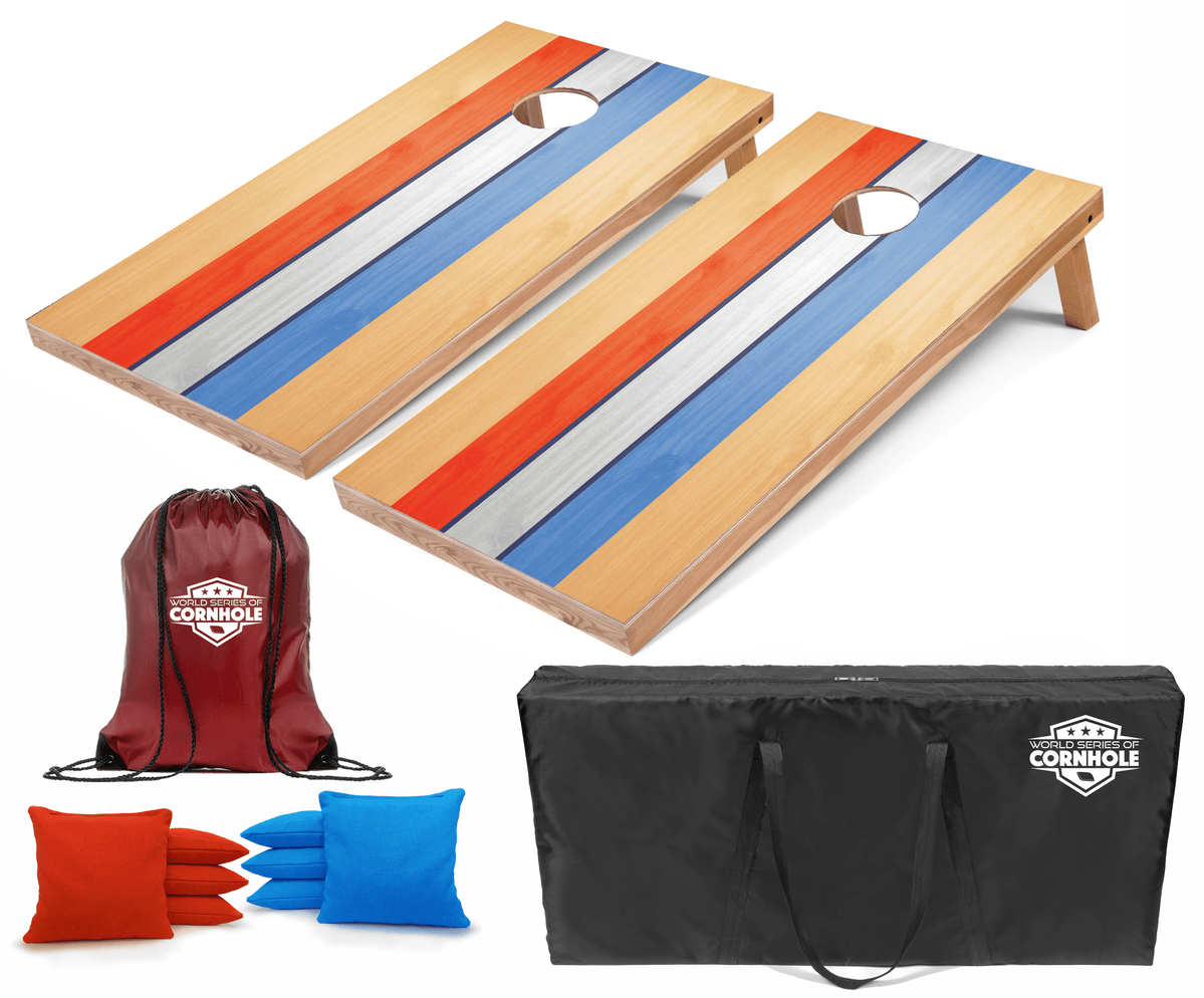 World Series of Cornhole Recreational Cornhole Set - Retro USA Striped ...
