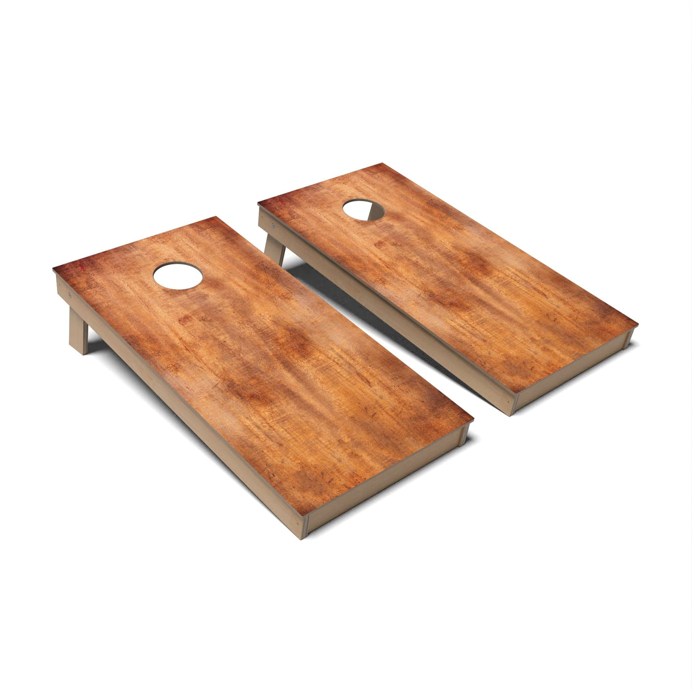 Rustic Wood Cornhole Boards - Backyard — CornholeBags.com