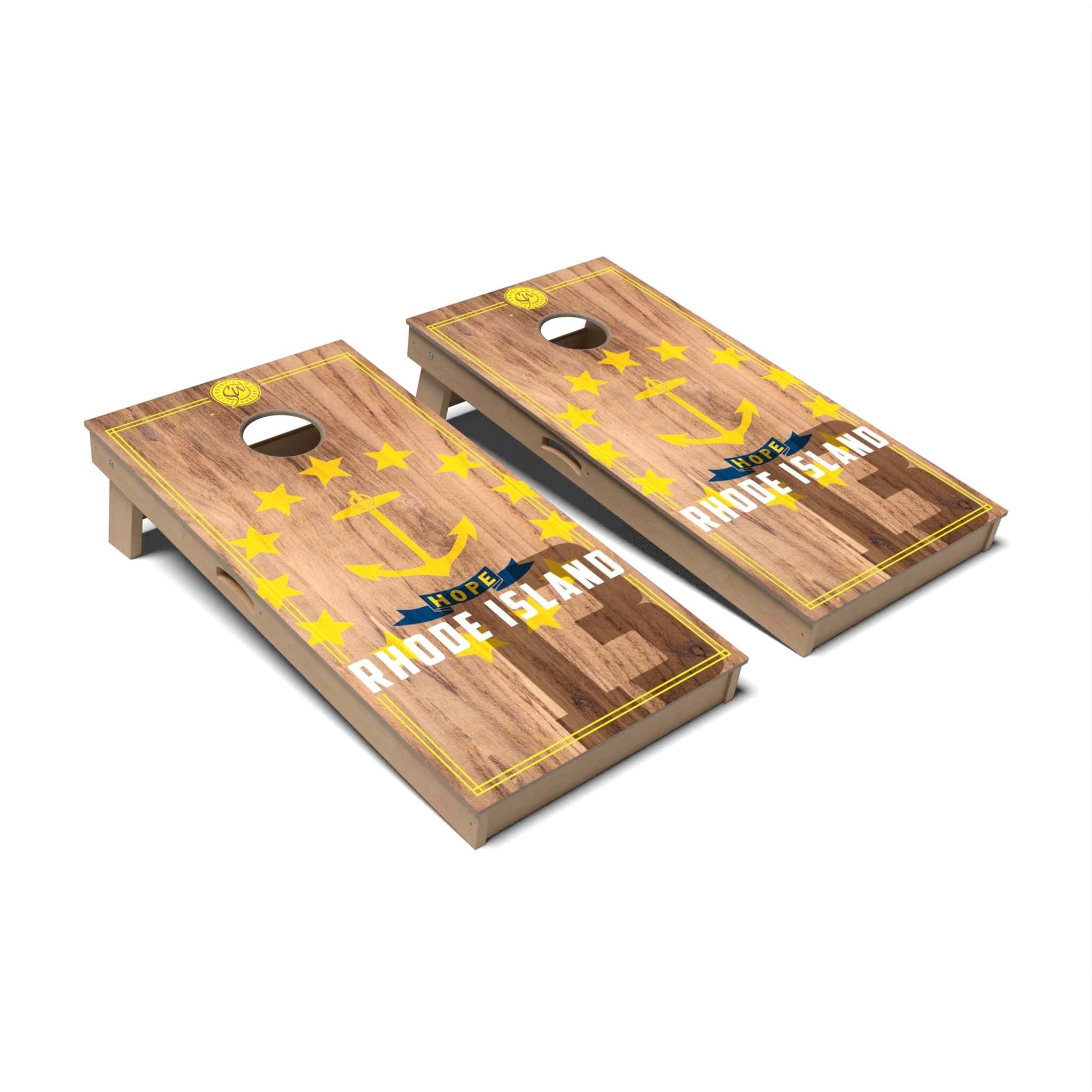 Rhode Island Cornhole Boards - Professional Signature — CornholeBags.com